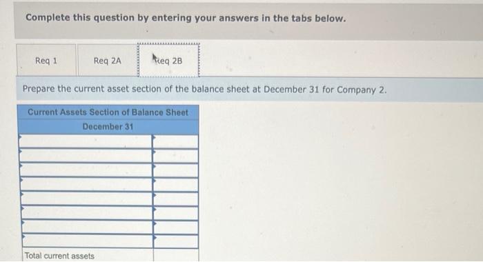 Solved End-of-year current assets for two different | Chegg.com