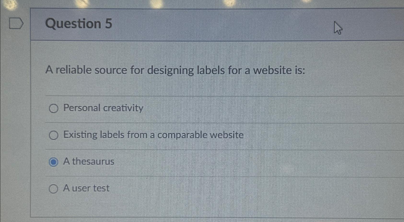 Solved Question 5A reliable source for designing labels for | Chegg.com