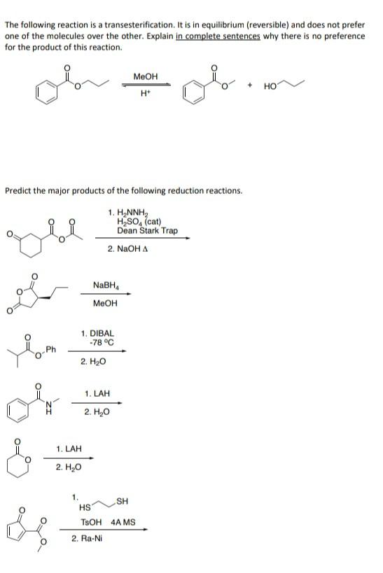Solved The following reaction is a transesterification. It | Chegg.com