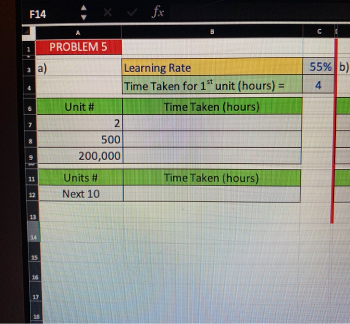 Solved Problem 5: Two learning curve problems are presented. | Chegg.com