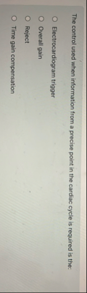 Solved The control used when information from a precise | Chegg.com