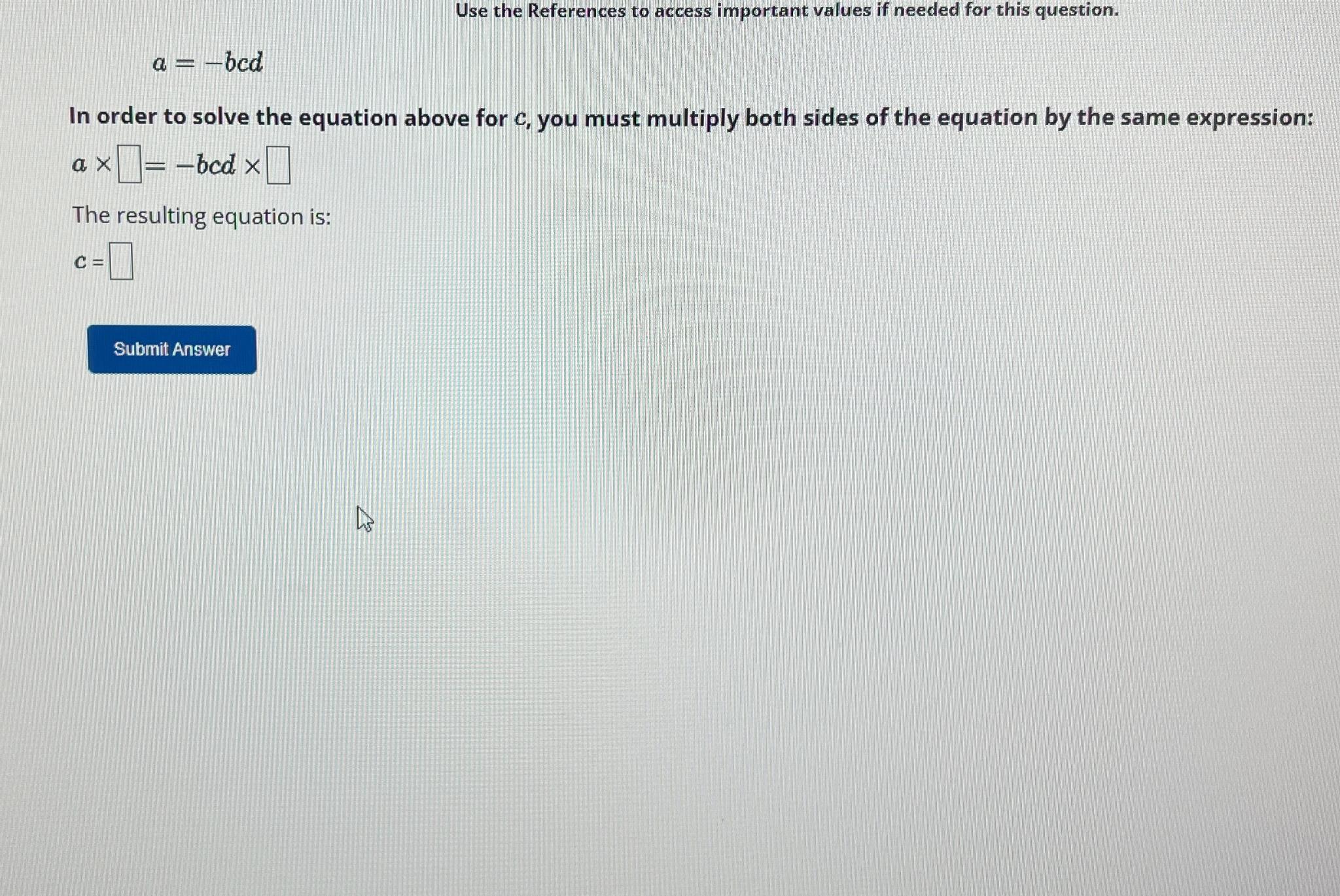 Solved Use the References to access important values if | Chegg.com