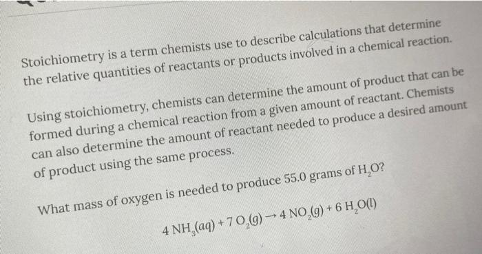 Solved Stoichiometry is a term chemists use to describe | Chegg.com