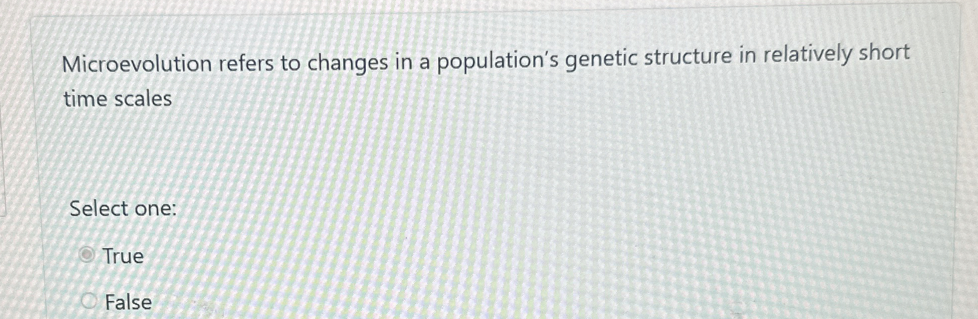 Solved Microevolution refers to changes in a population's | Chegg.com