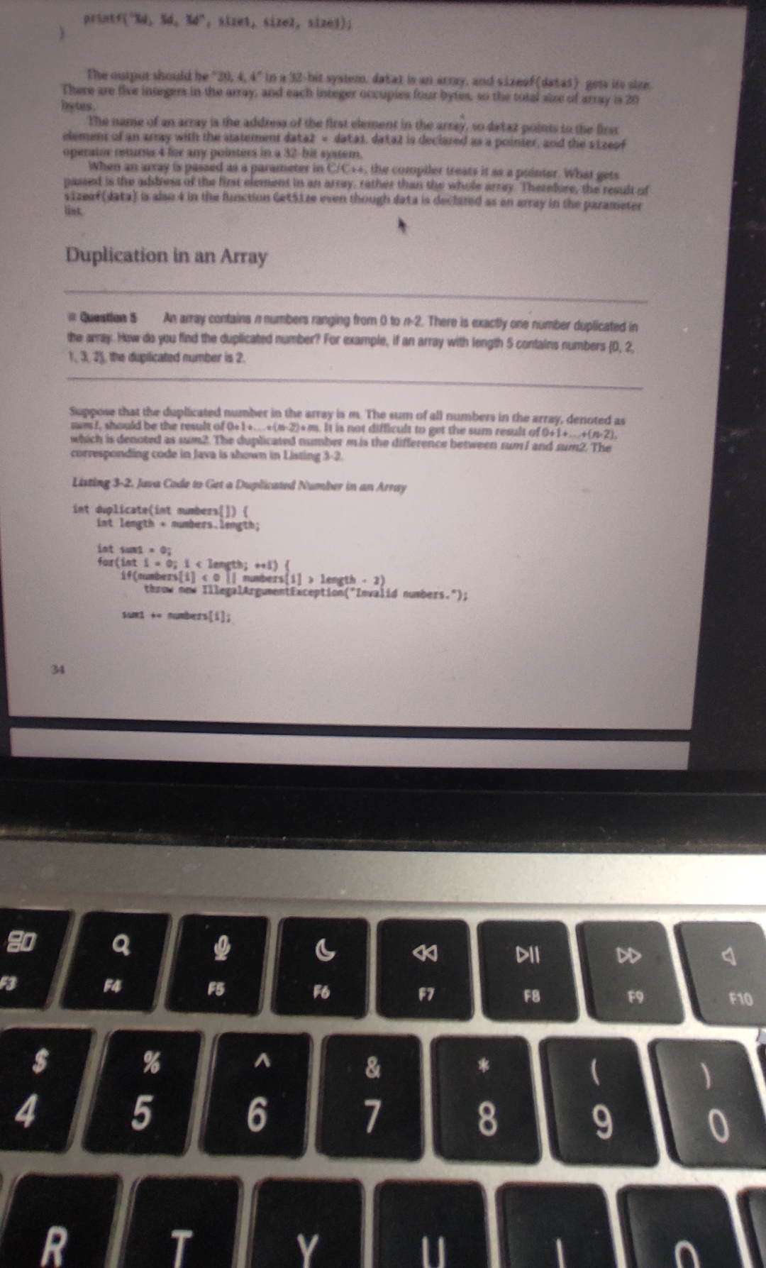 Solved .....Neters thin.Duplication in an Array 1,35 ﻿the | Chegg.com