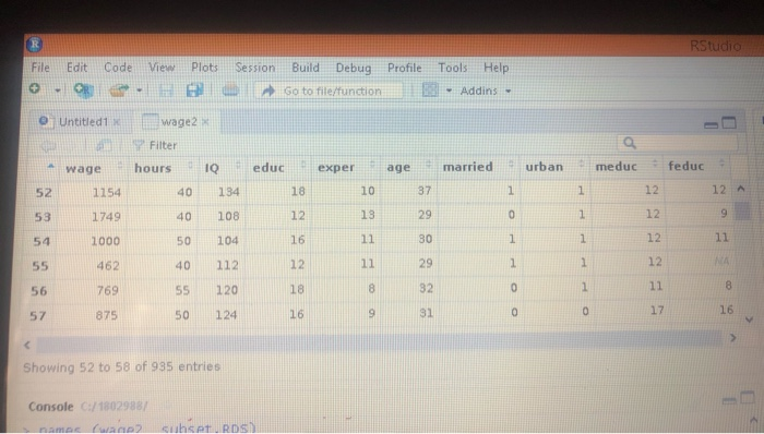 RStudio File Edit Code Session Tools Help View Plots | Chegg.com