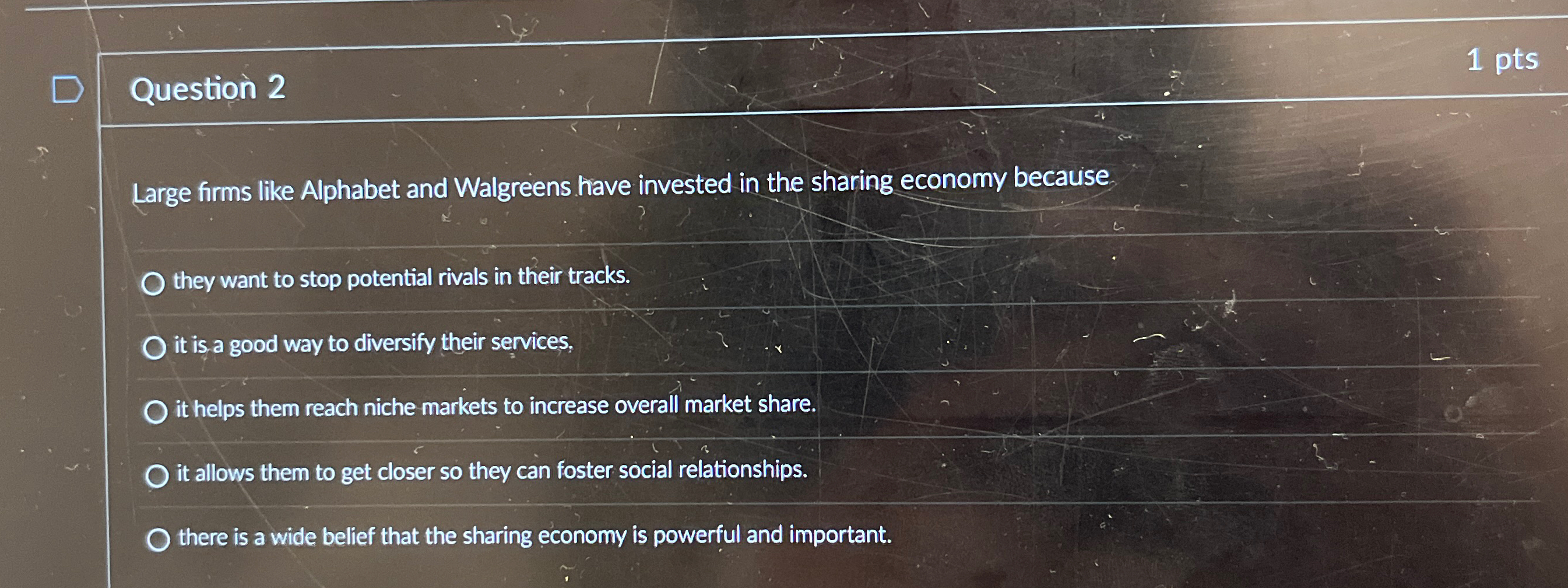 Solved Question 2Large firms like Alphabet and Walgreens | Chegg.com