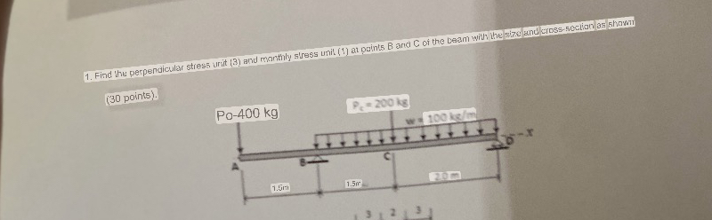 Solved Find the perpendicular stress(30 ﻿points). | Chegg.com