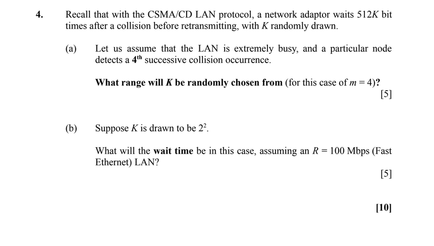 Solved Recall that with the CSMA/CD LAN protocol, a network | Chegg.com