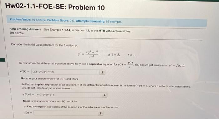 Solved Hw02-1.1-FOE-SE: Problem 10 Problem Value: 10 | Chegg.com