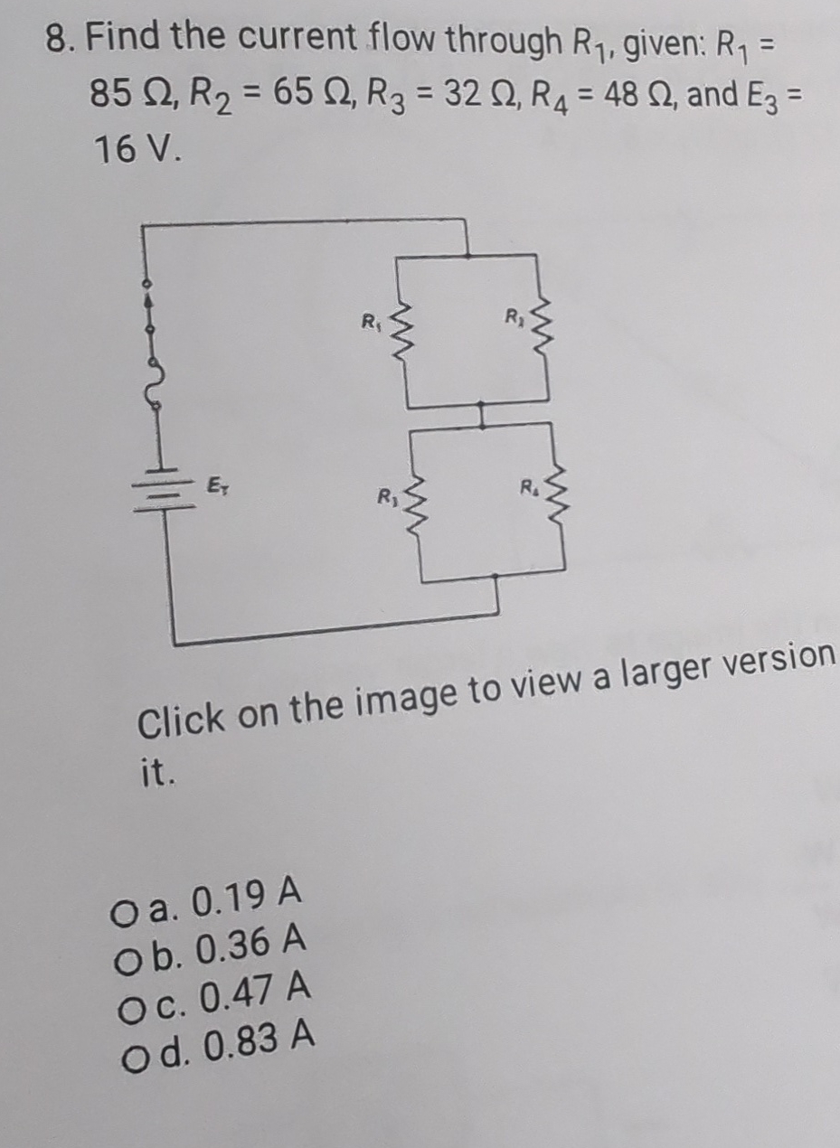 Solved Find the current flow through R1, ﻿given: | Chegg.com