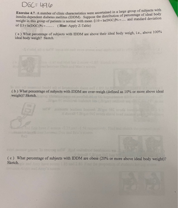 Solved DGC=496 Exercise 4.7. A number of clinic | Chegg.com