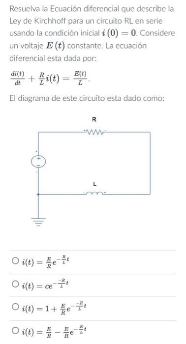 Solved Resuelva la Ecuación diferencial que describe la Ley | Chegg.com