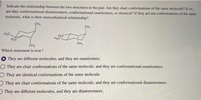 Solved Indicate the relationship between the two structures | Chegg.com