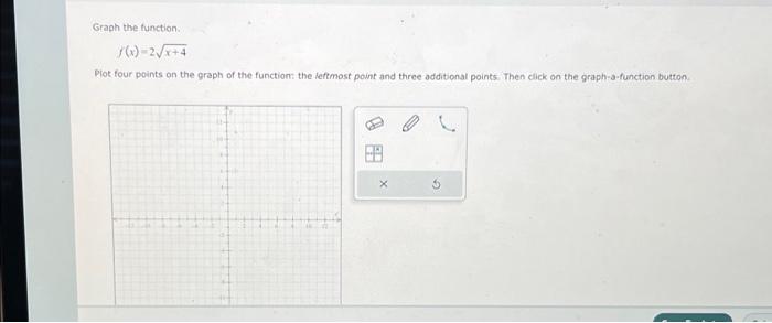 Solved Graph The Function Fx2√x4 Plot Four Points On 2134