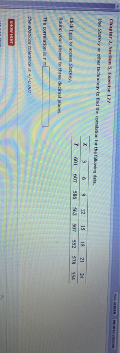 Solved FULL SCREEN PRINTER VERSION Chapter 2, Section 5, | Chegg.com