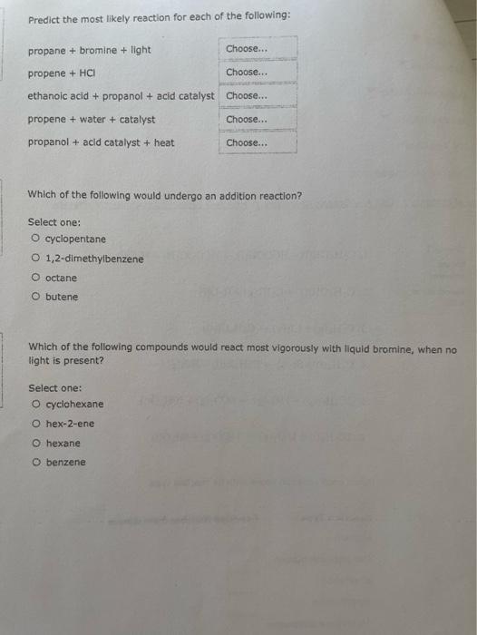 Solved 1. C2H5OH(1) + HCOOH(I) - HCOOCH3 + H2O(1) 2. CHSOH() | Chegg.com