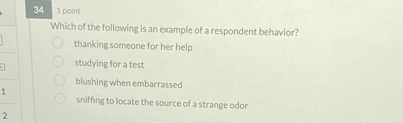 Solved 1 ﻿pointWhich of the following is an example of a | Chegg.com