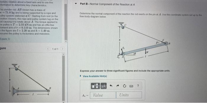 Solved Part A. Angular Acceleration of the Rod Learning Goal | Chegg.com