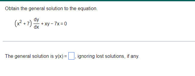 Solved Obtain the general solution to the | Chegg.com