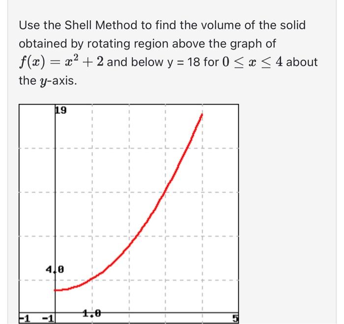 Solved Use the Shell Method to find the volume of the solid | Chegg.com