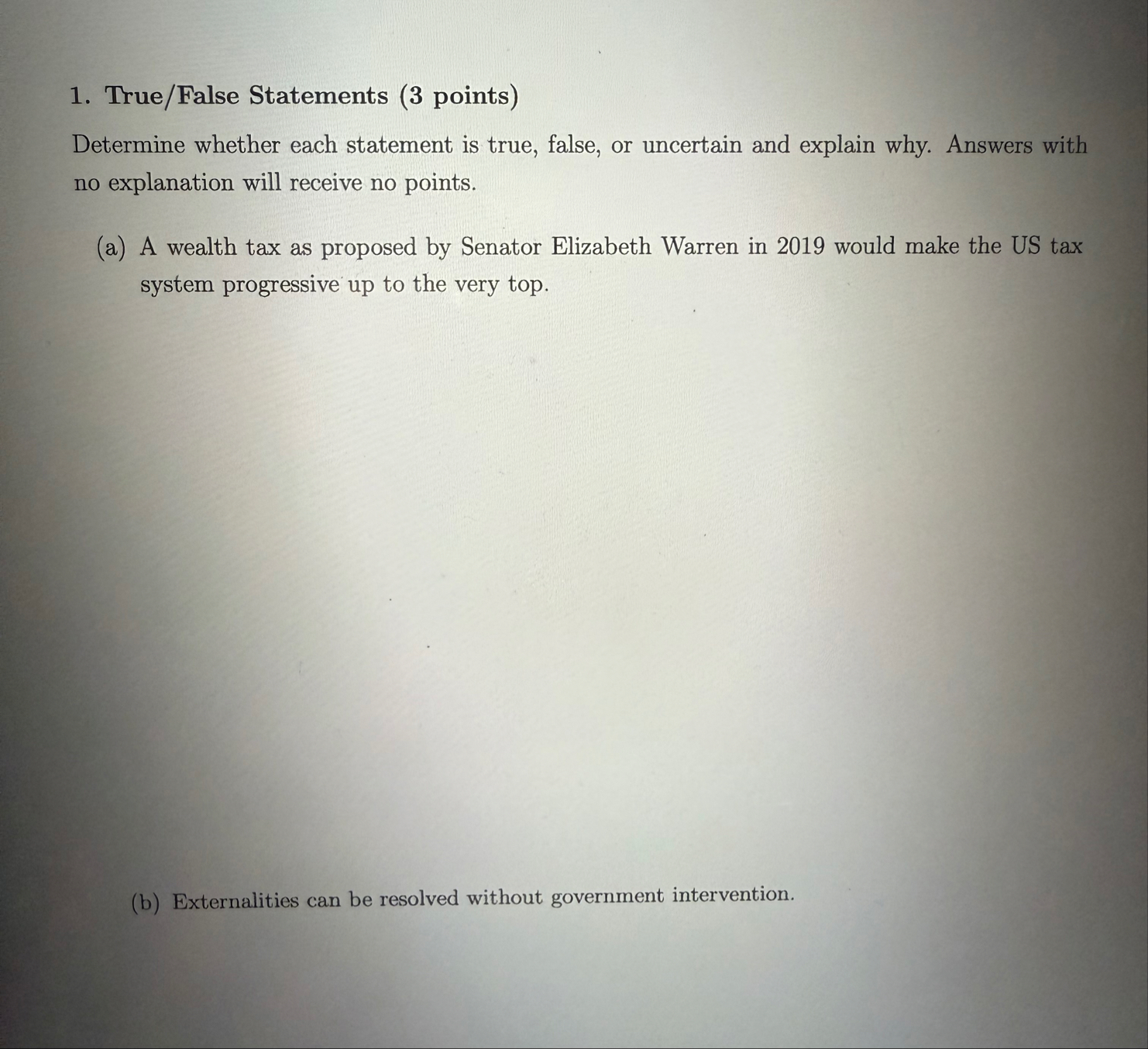 Solved True/False Statements (3 ﻿points)Determine whether | Chegg.com