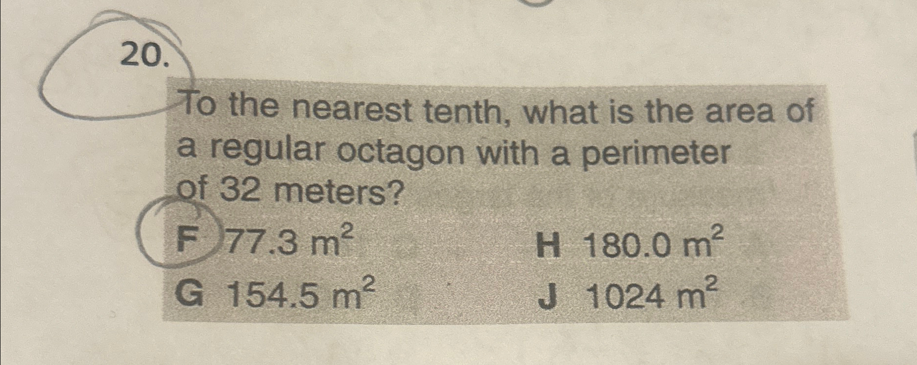 Solved To the nearest tenth, what is the area of a regular | Chegg.com