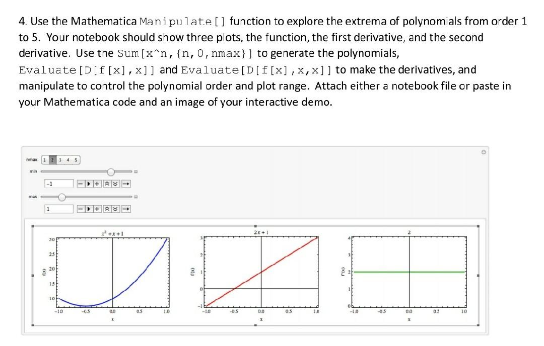 4. Use the Mathematica Man i pu late [ ] function to | Chegg.com