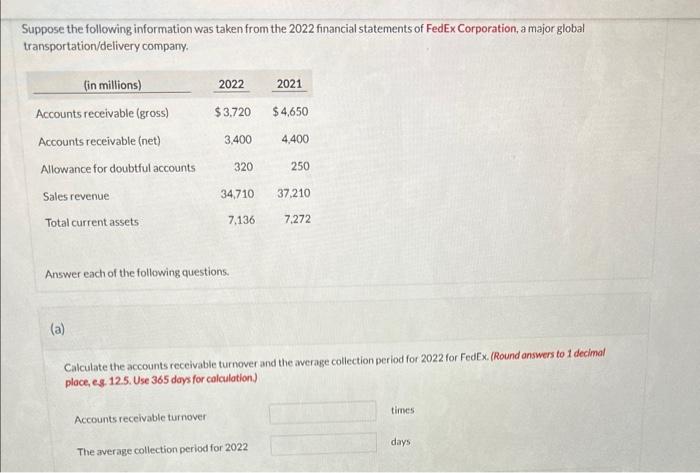 Solved Calculate the accounts receivable turnover, and the | Chegg.com