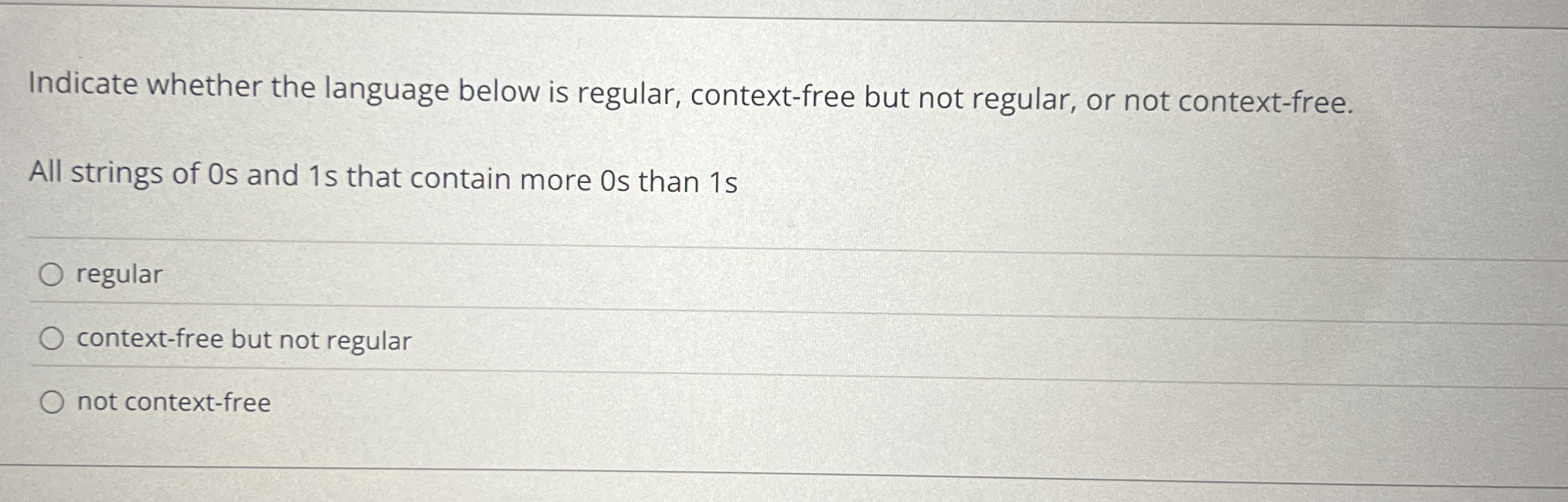 Solved Indicate whether the language below is regular, | Chegg.com
