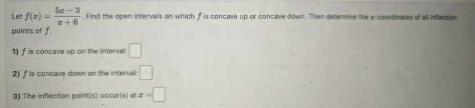 Solved Let f(x)=5x-3x+6. ﻿Find the open intervals on which f | Chegg.com
