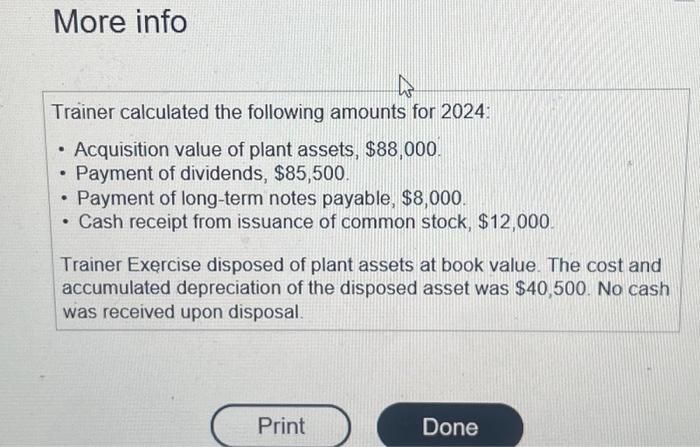 Solved Trainer Exercise Equipment, Inc reported the | Chegg.com
