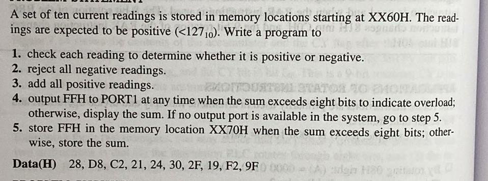 Solved A set of ten current readings is stored in memory | Chegg.com