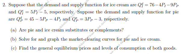 Solved Suppose that the demand and supply function for ice | Chegg.com