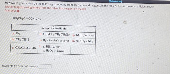 Solved How would you synthesize the following compound from | Chegg.com