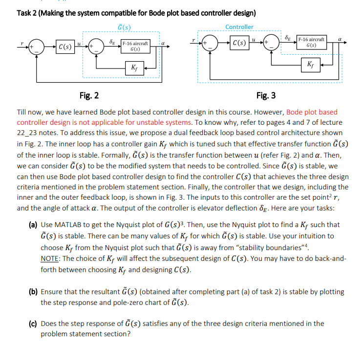 Task 2 (Making the system compatible for Bode plot | Chegg.com