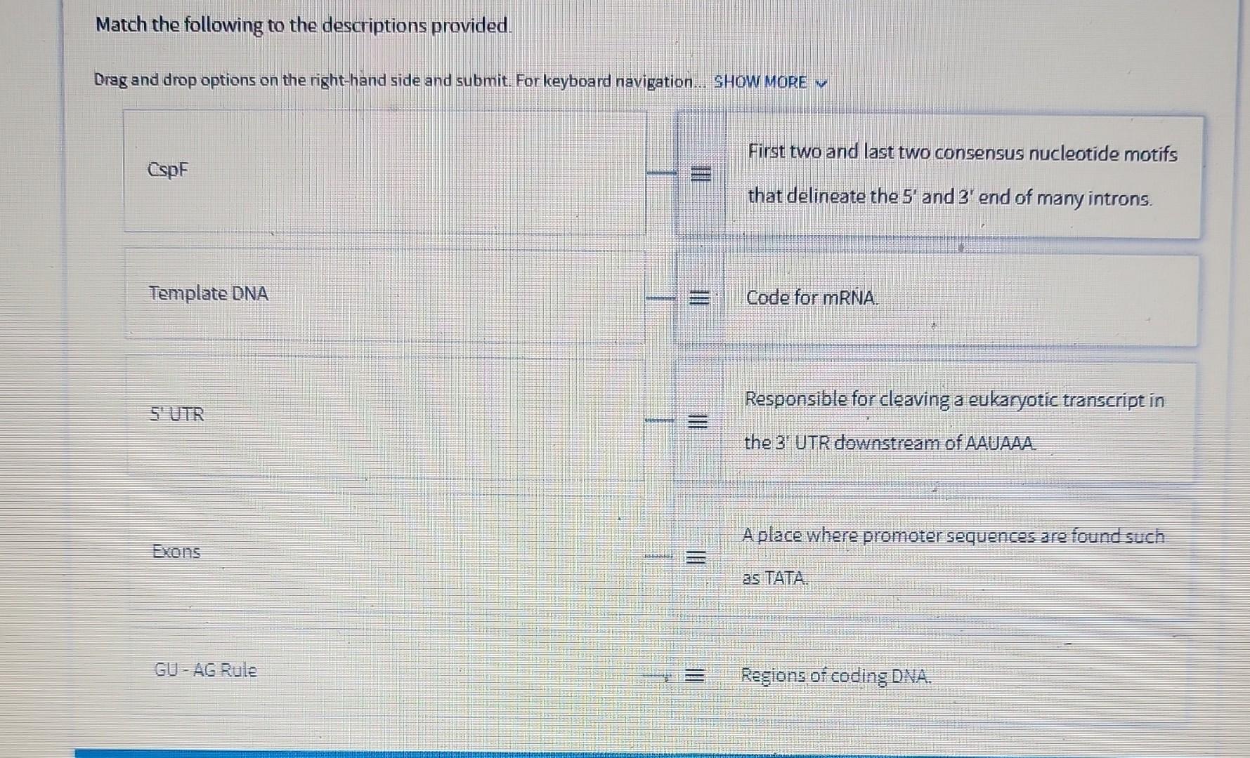 Solved Drag and drop options on the right-hand side and | Chegg.com