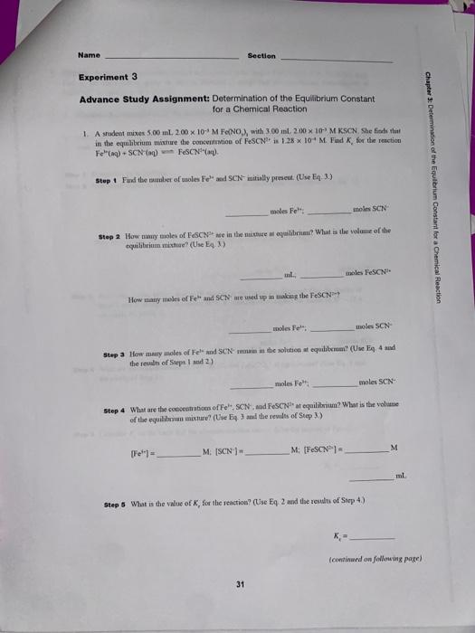 Solved Name Experiment 3 Advance Study Assignment: | Chegg.com