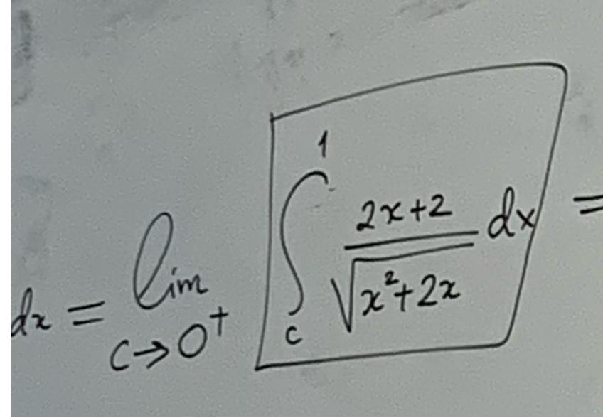 Solved dx=limc→0+∫c12x+2x2+2x2dx= | Chegg.com