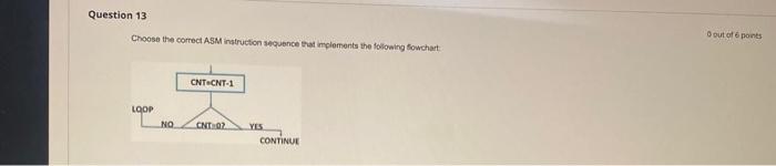 Solved Choose the correct ASM instruction sequence frat | Chegg.com