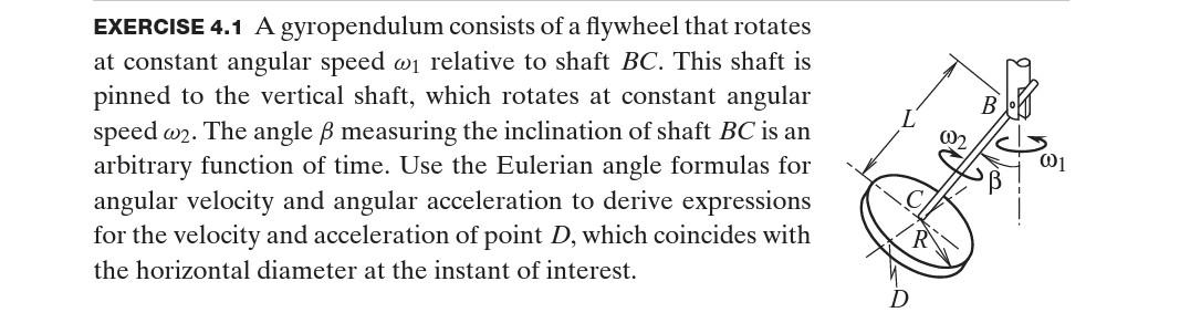 Solved B 02 EXERCISE 4.1 A gyropendulum consists of a | Chegg.com