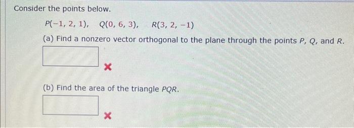 Solved Consider the points below. | Chegg.com