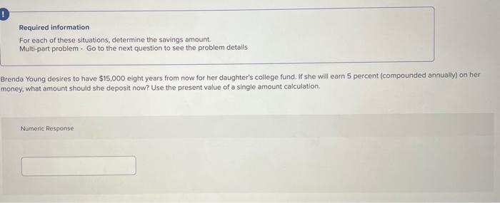 Solved Required information For each of these situations, | Chegg.com