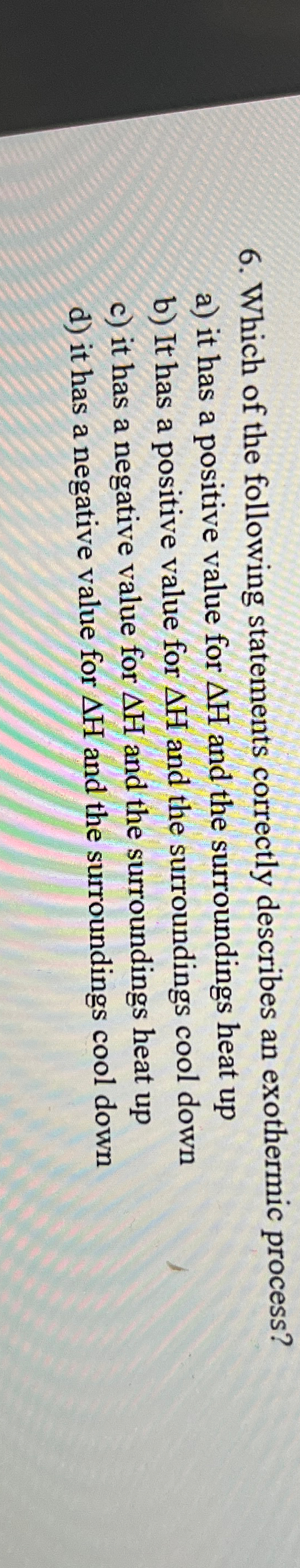 Solved Which of the following statements correctly describes | Chegg.com