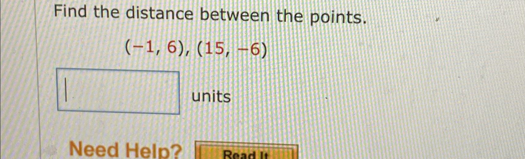 Solved Find the distance between the | Chegg.com
