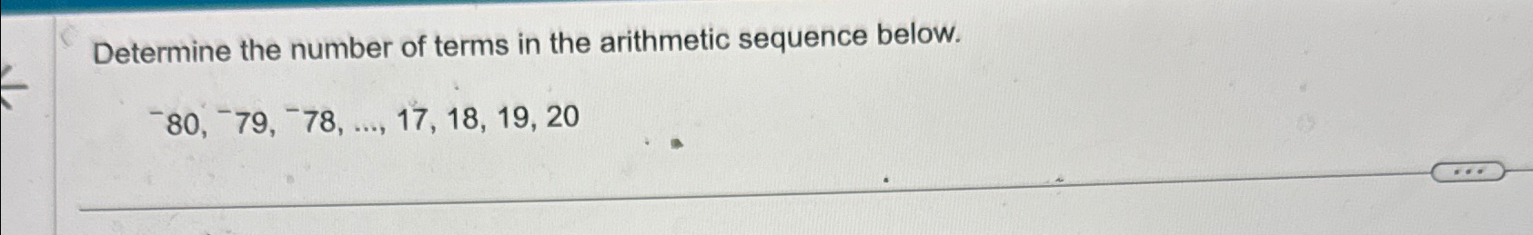 Solved Determine the number of terms in the arithmetic | Chegg.com