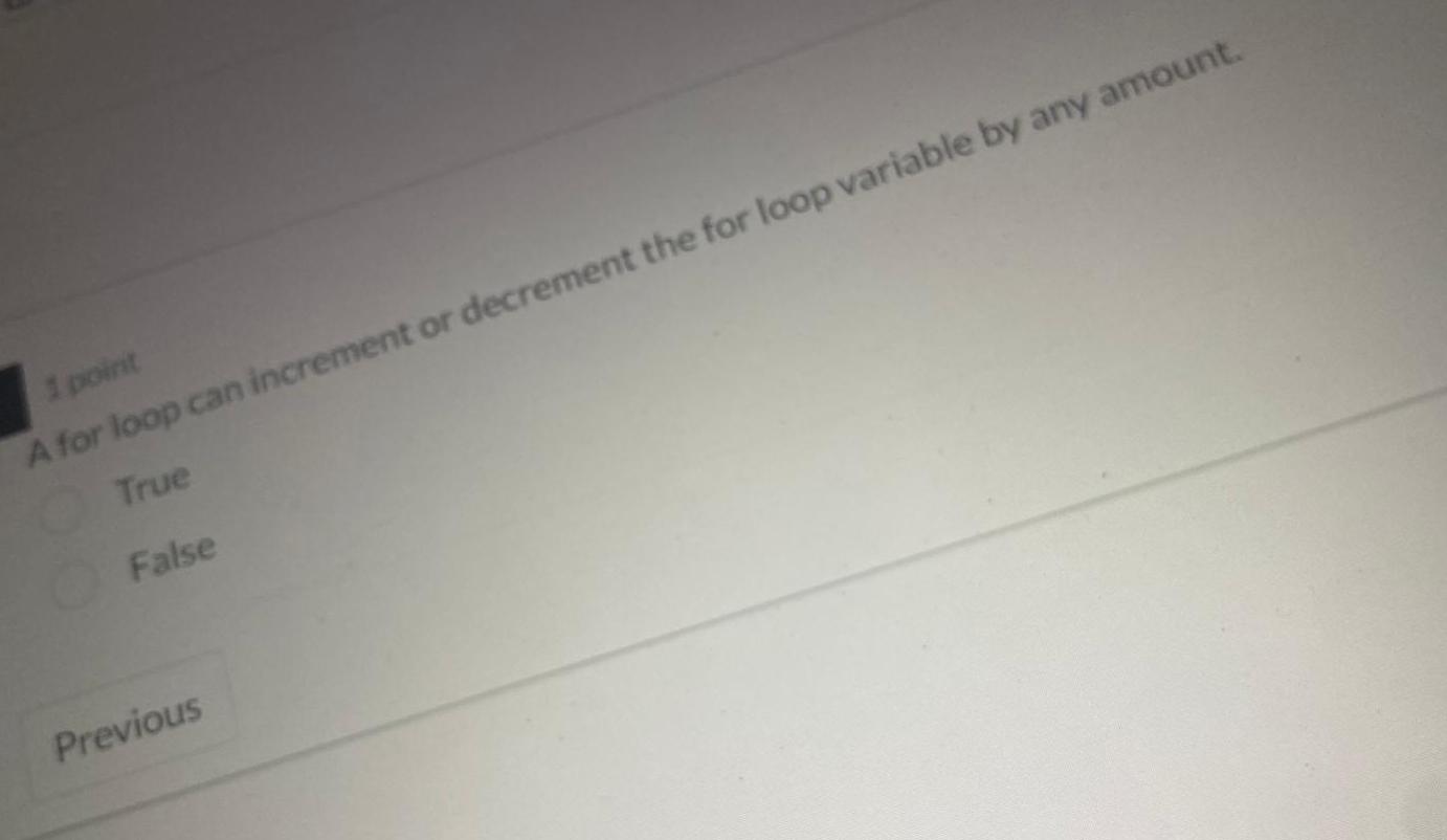 Solved 100intA for 100 ﻿can increment or decrement the for | Chegg.com