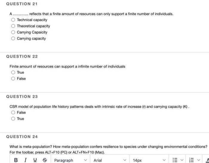 Solved QUESTION 21 A......... reflects that a finite amount | Chegg.com