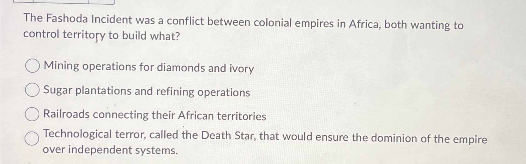 Solved The Fashoda Incident was a conflict between colonial | Chegg.com