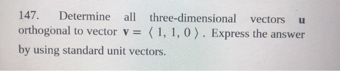 Solved 147. Determine all three-dimensional vectors u | Chegg.com